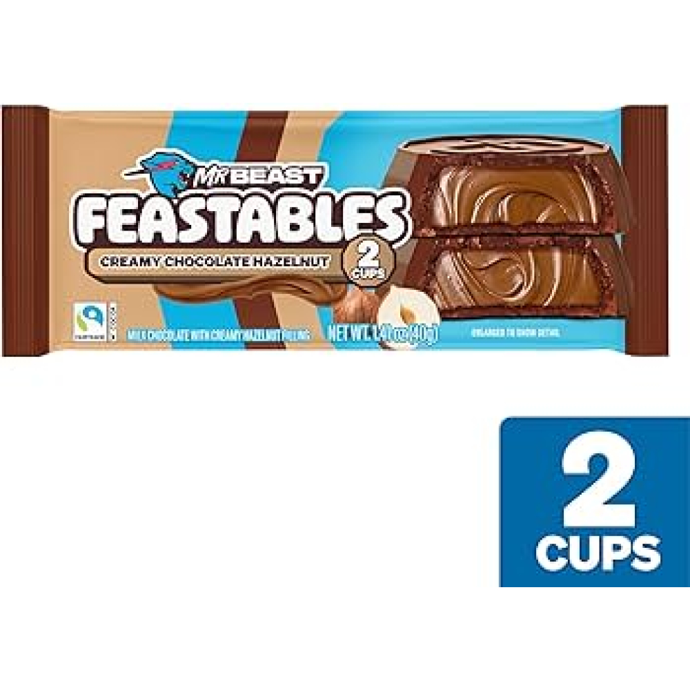Mr Beast Creamy Chocolate Hazelnut Cups (40 gram)
